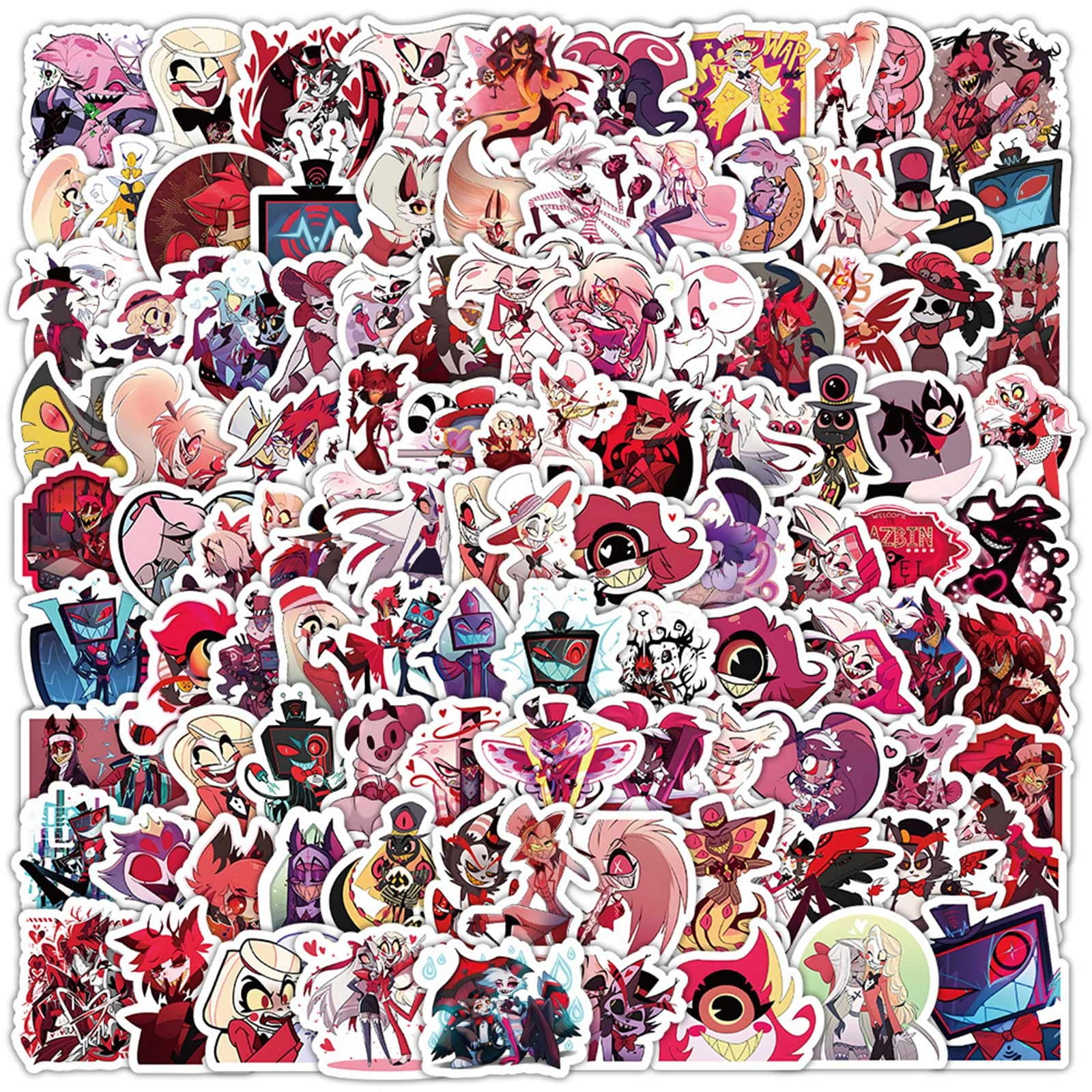 Hazbin hotel Clearance 100 New Hell Stickers, Anime Character DIY ...