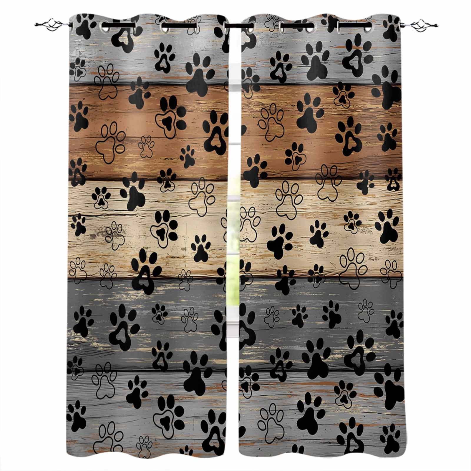 Haze Blue Brown Blackout Curtains for Bedroom/Living Room, Thermal ...