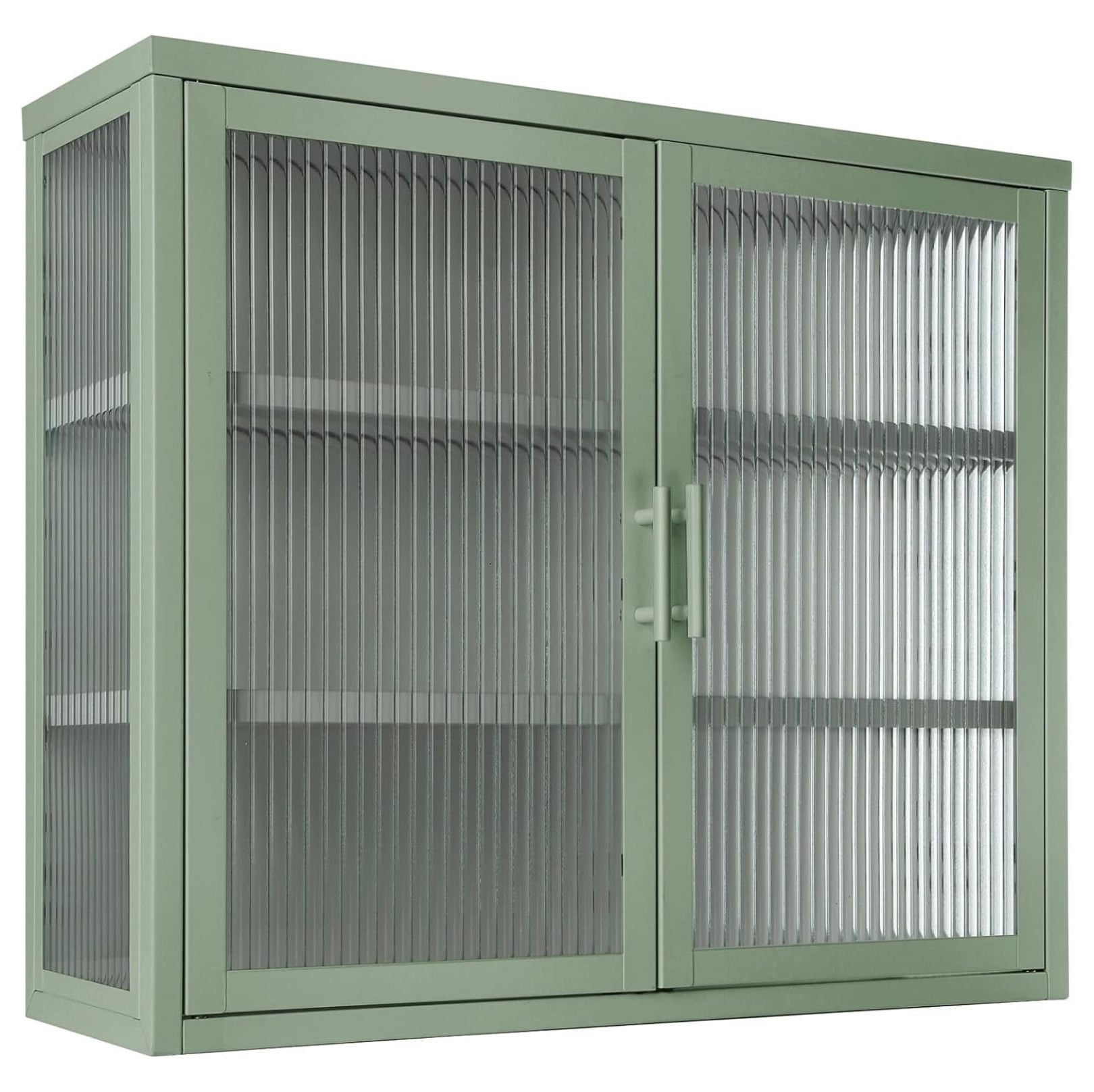 Haze Double Glass Door Wall Cabinetstorage Cabinet With Detachable 1843