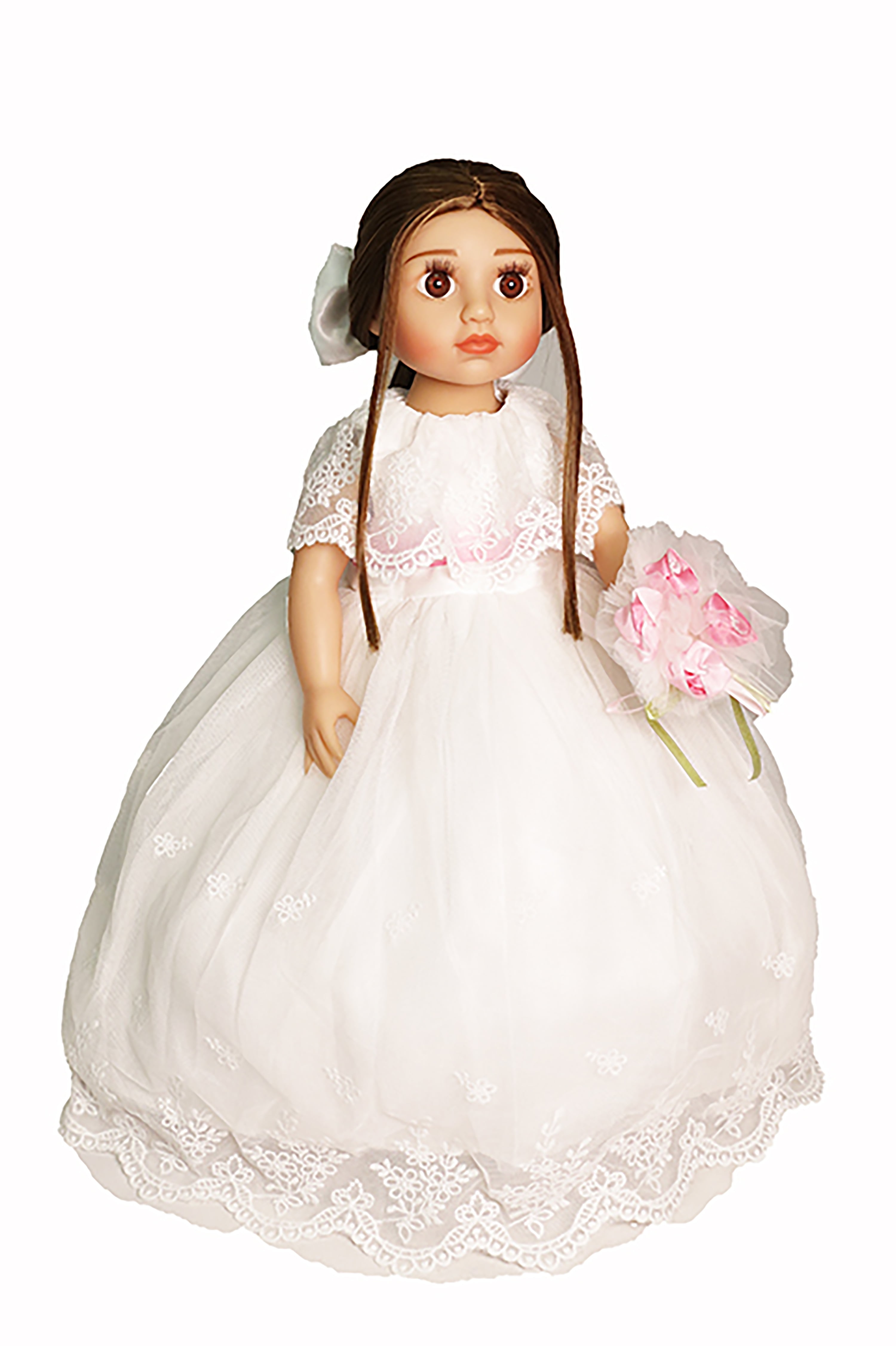 American Fashion World: Hazel 18inch Black-Haired Lilly Doll in Bridal ...