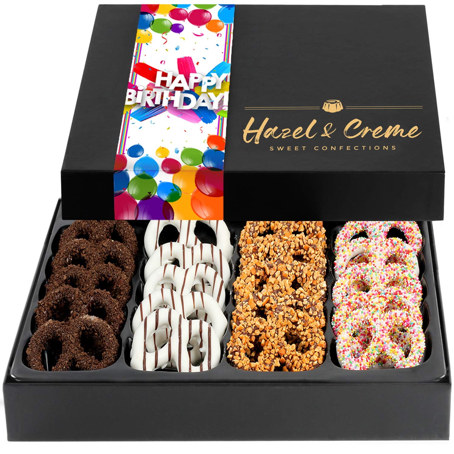 Hazel & Creme Chocolate DC20 Covered Pretzels - HAPPY BIRTHDAY ...