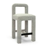 Hazel Grey Boucle Counter Stool - Walmart.com