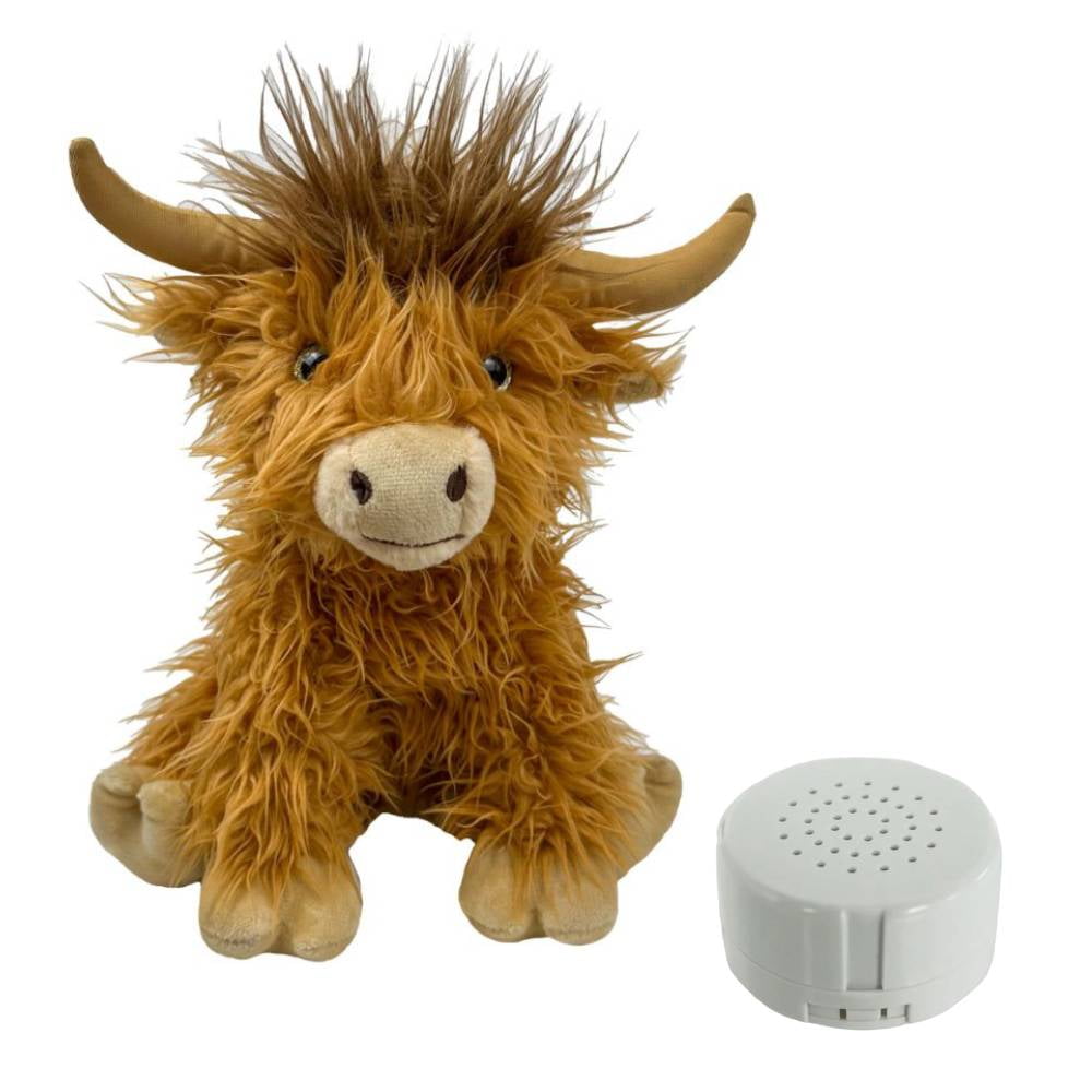 Hazel the Highland Cow Plush Toy with Recorder 16 inch Soft, Cuddly ...