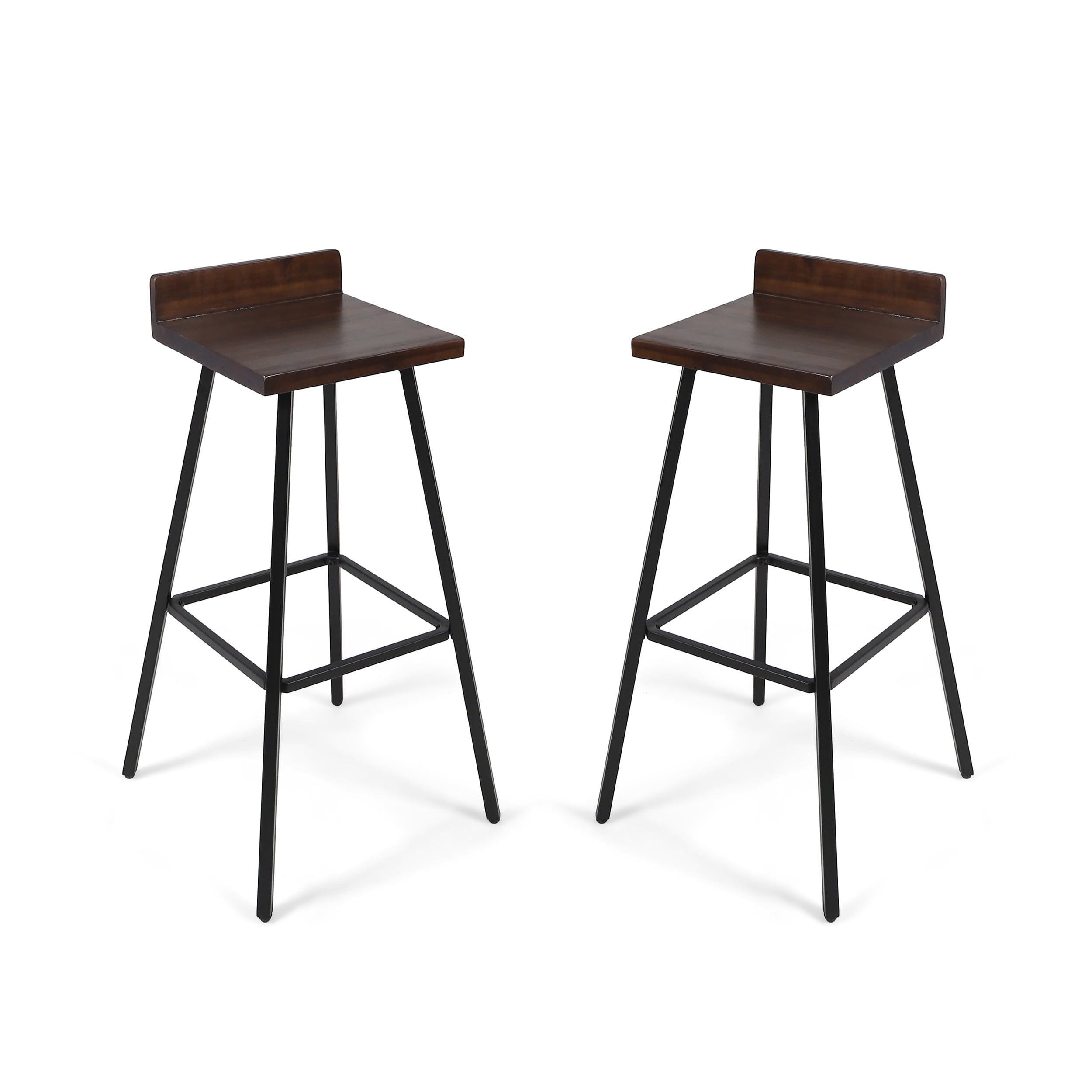 Hazel Counter Bar Stools, Set of 2, Modern Contemporary, Dark Brown ...
