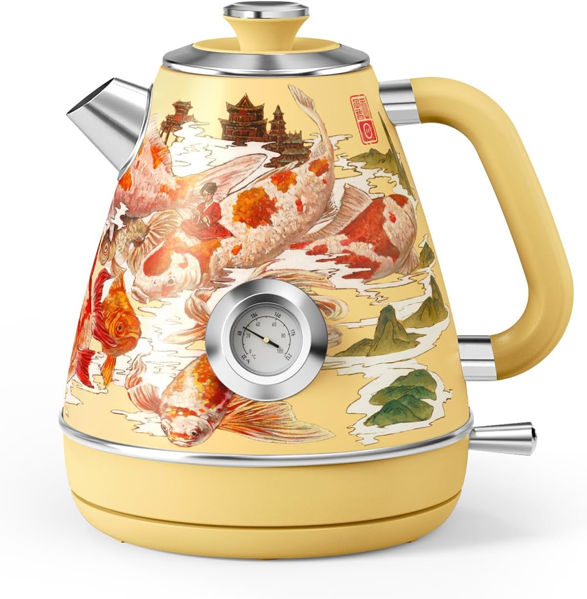 Hazel Quinn Retro Electric Kettle - 1.7 Liters / 57.5 Ounces Tea Kettle ...