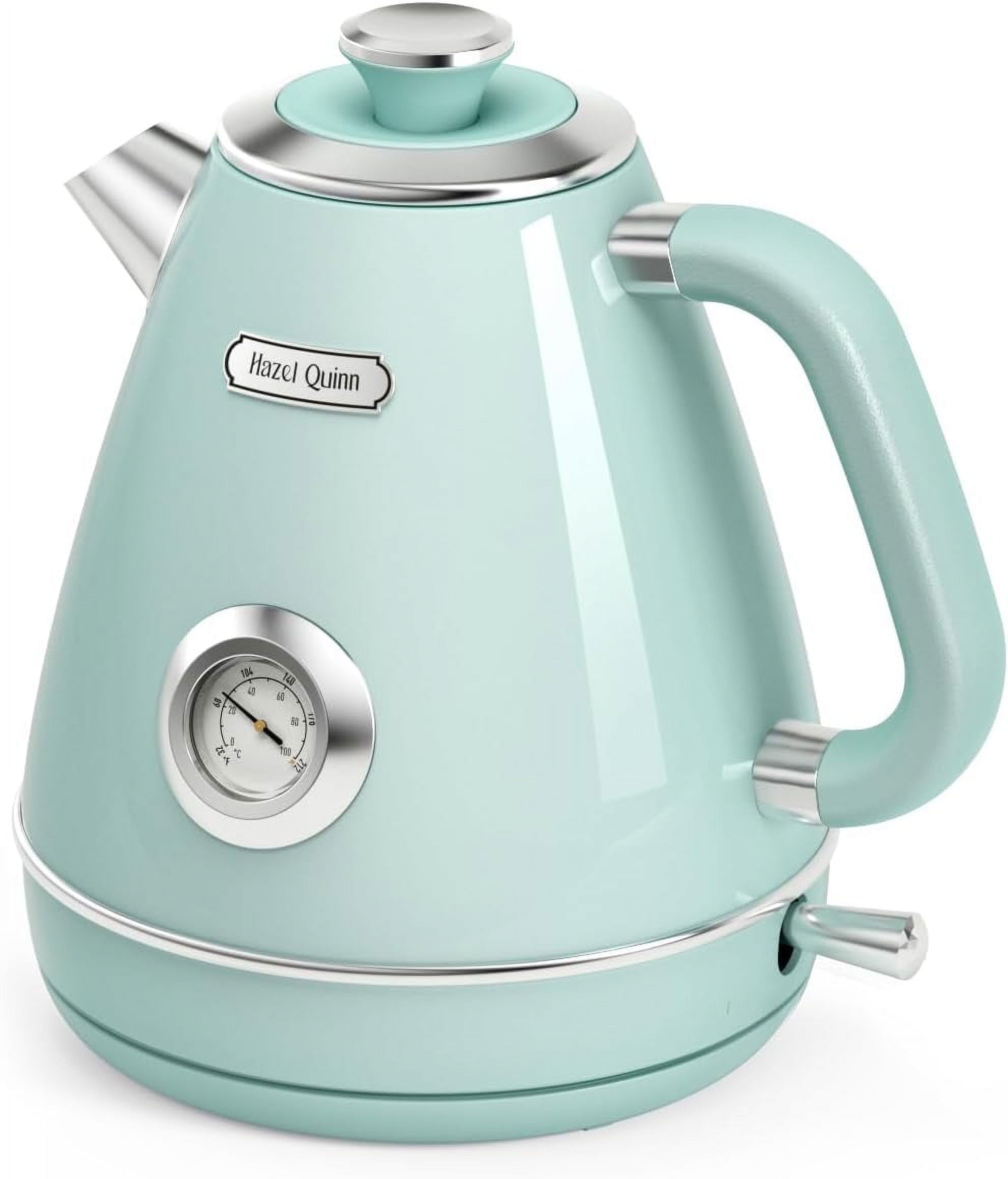 Hazel Quinn Retro Electric Kettle - 1.7 Liters / 57.5 Ounces Tea Kettle ...