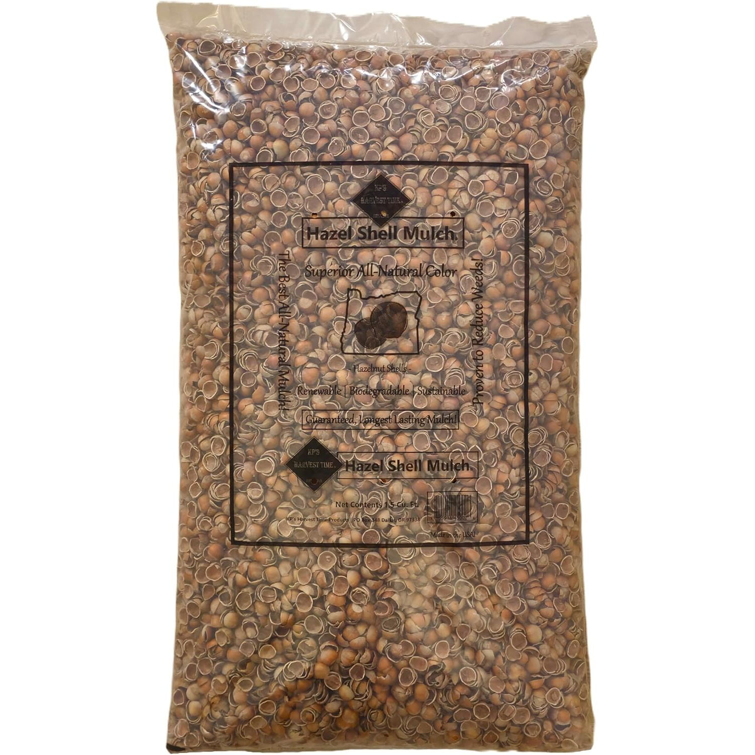 Hazel Shell Mulch Amendment Product - 1.5 Cubic Foot (Hazelnut Shells ...
