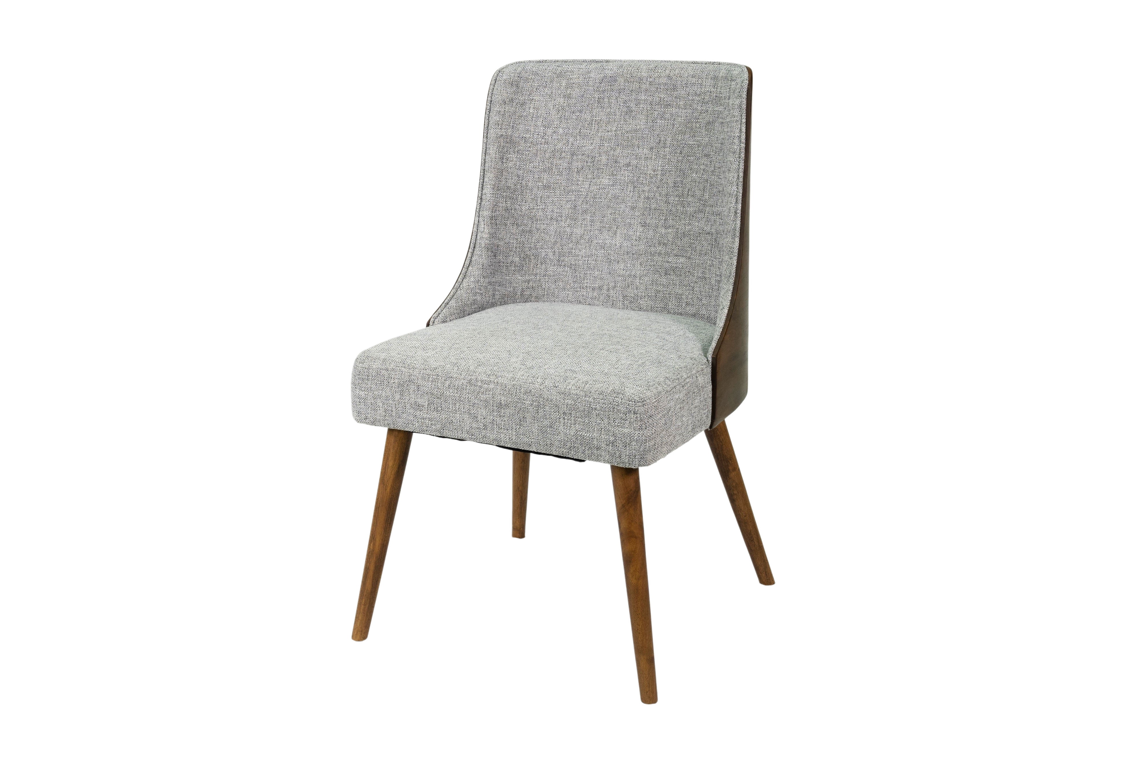 Hazel Silver Dining Chairs (Set of 2) Mid Century Modern Solid Wood ...