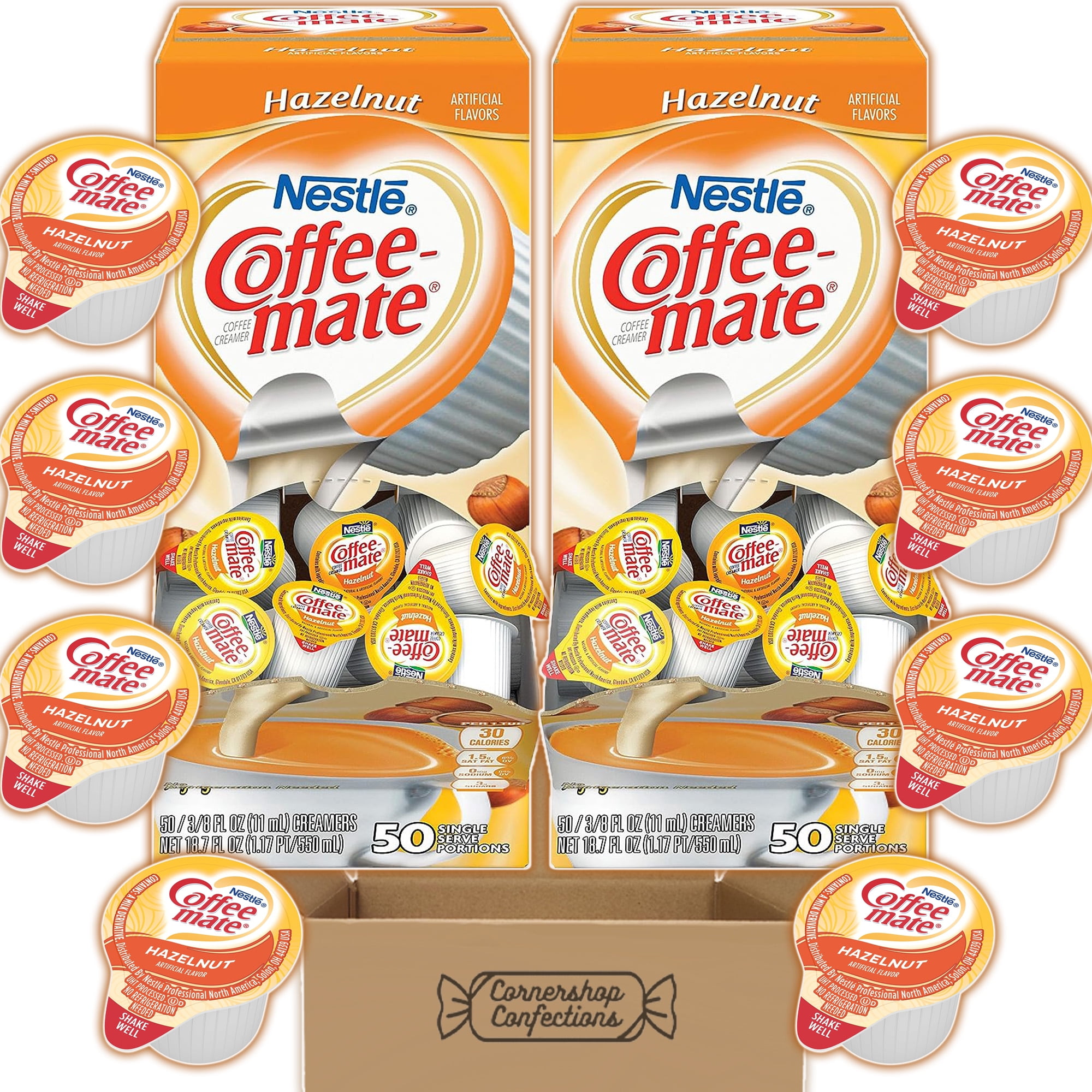 Hazelnut Coffee Mate Mix and Match Flavored Creamer Cups - 100 Single Serve Hazelnut Coffee ...