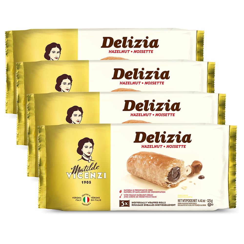 Hazelnut Cream by Vicenzi, Cream Filled Puff Pastry Patisserie Rolls ...