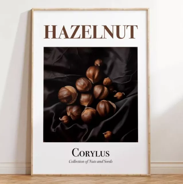 Hazelnut Painting Print - Contemporary Culinary Art Design NO FRAMED ...