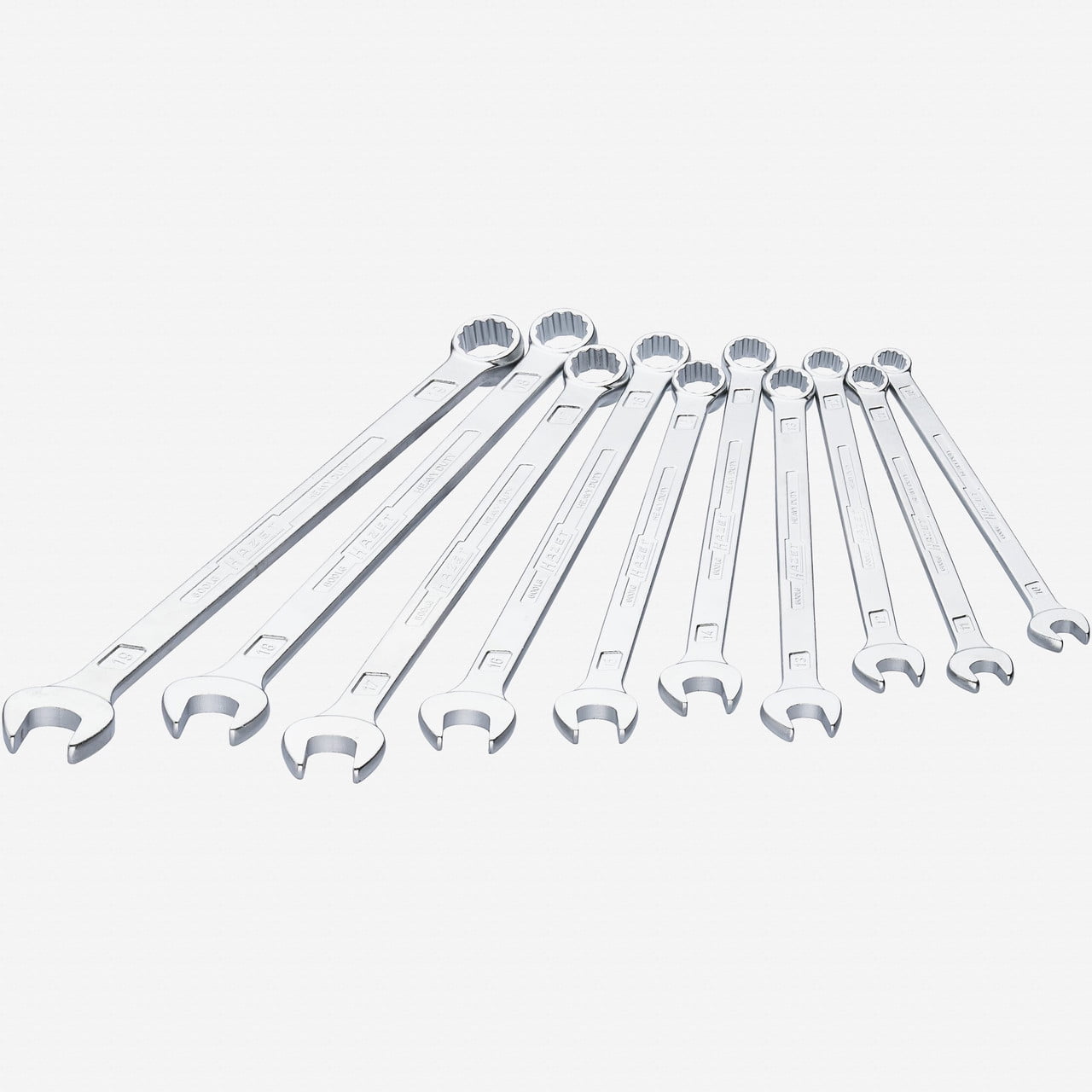 Hazet 600LG/10 Metric Extra Long Combination Wrench Set, 10 Pieces ...