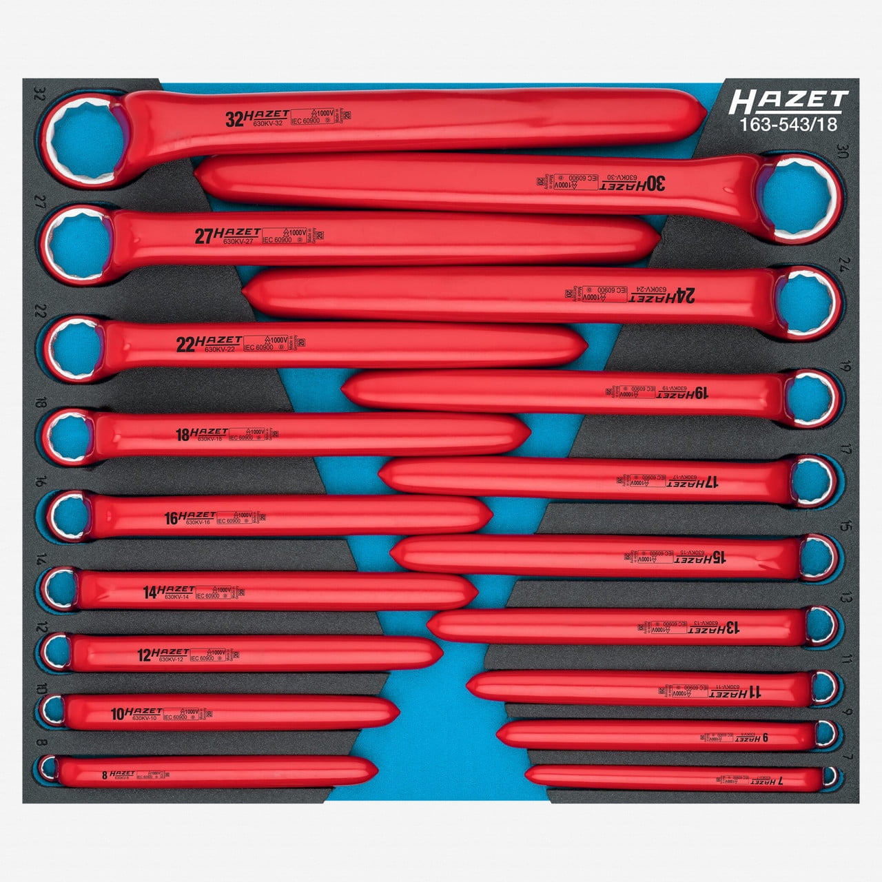 Hazet 630KV Insulated Box End Wrench Set, 18 Pieces - Walmart.com