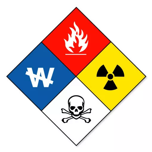 Hazmat Hazardous Materials Danger Sticker Decal Phone Decal Water ...