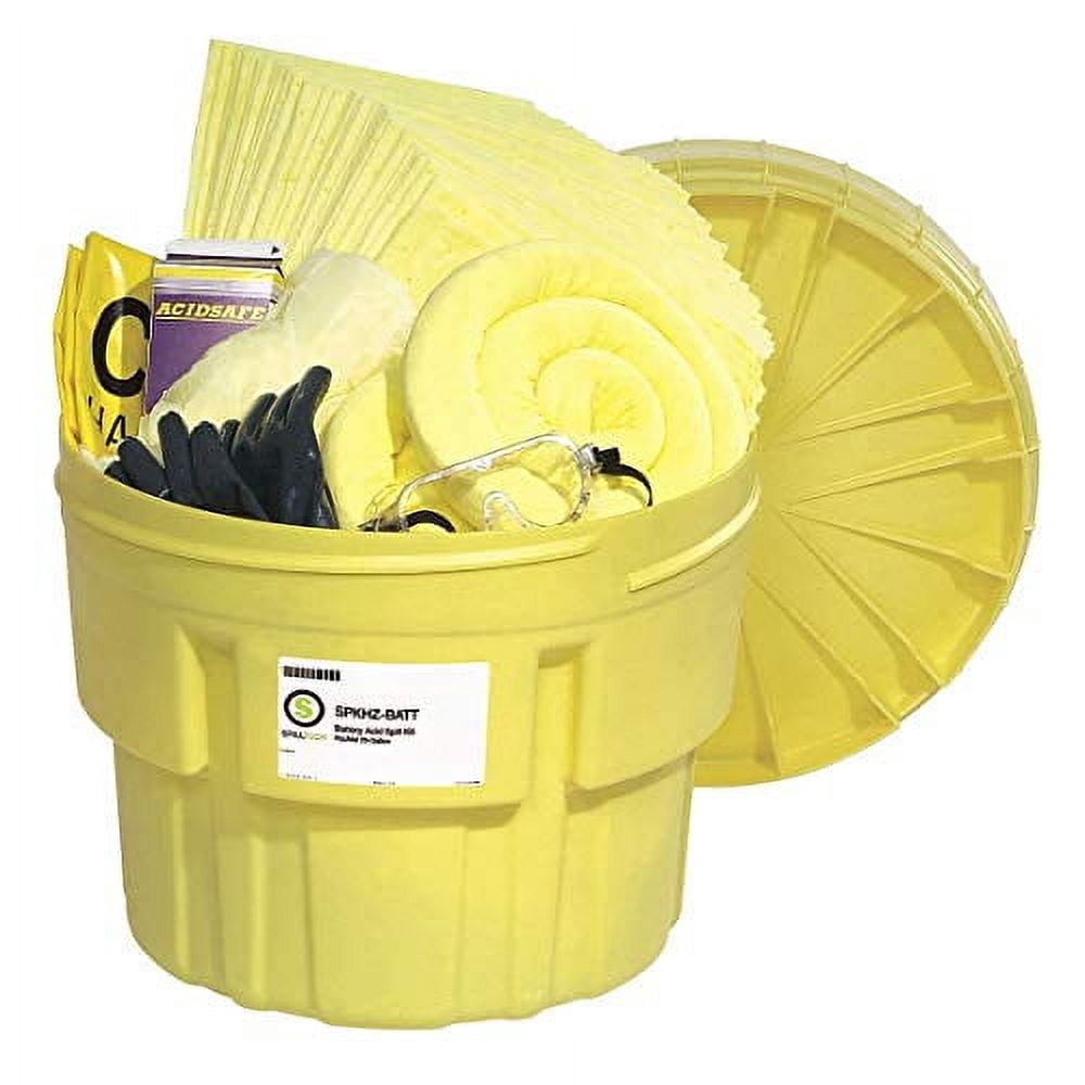 Hazmat Overpack Salvage Drum Battery Acid Spill Kit, 20 Gallon, 60 ...