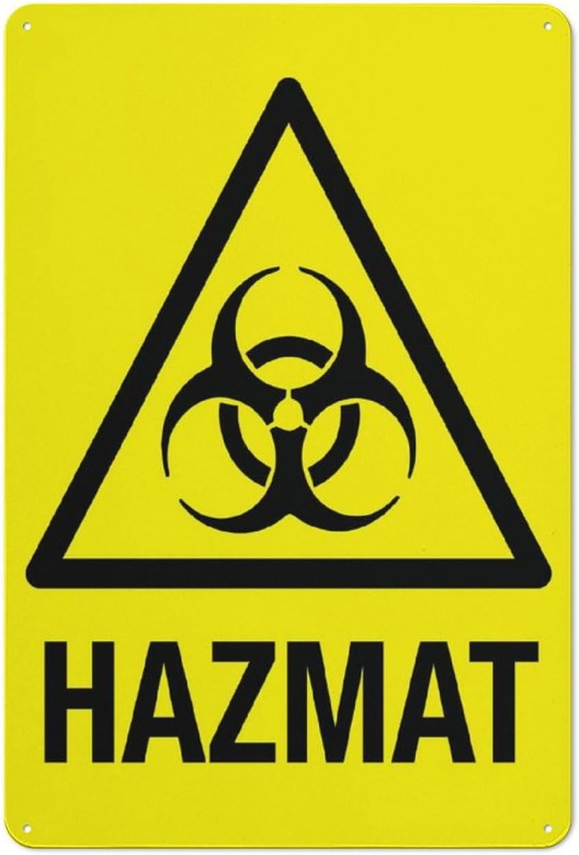Hazmat Sign Warning Sticker-Security Sign Outdoor Sign 12 X 8 Inches ...