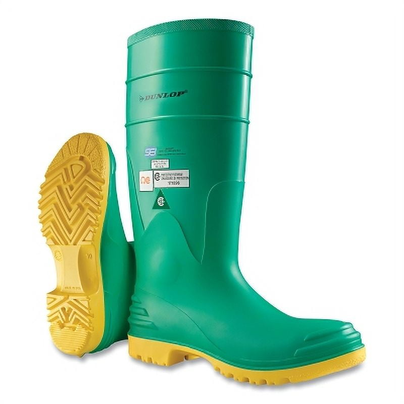 Hazmax Steel Toe/Midsole Rubber Boots, Men's 8, 16 in Boot, PVC, Green ...
