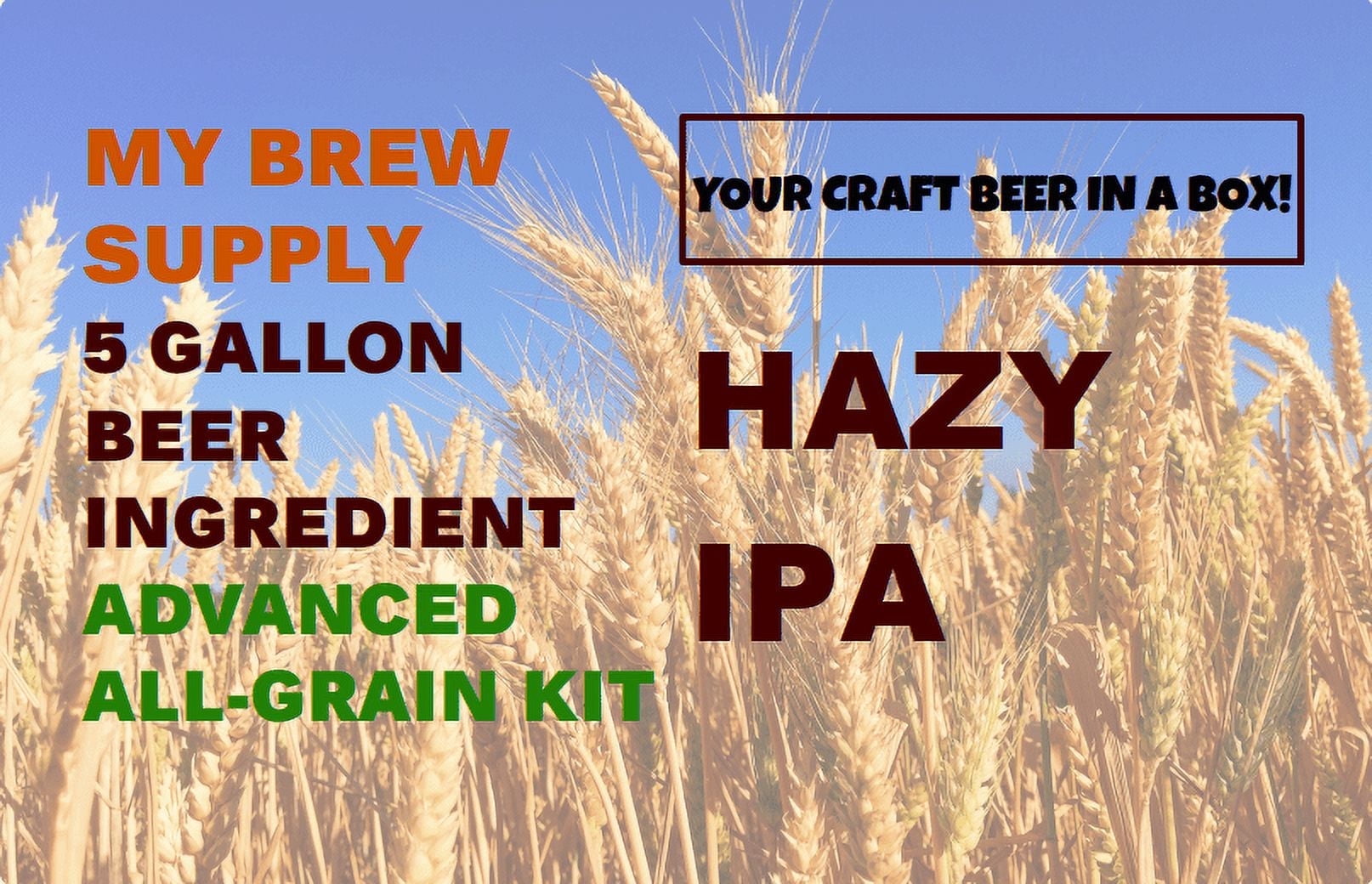 Hazy IPA MBS Advanced All Grain 5 gal Homebrew Ingredient Kit - Walmart.com