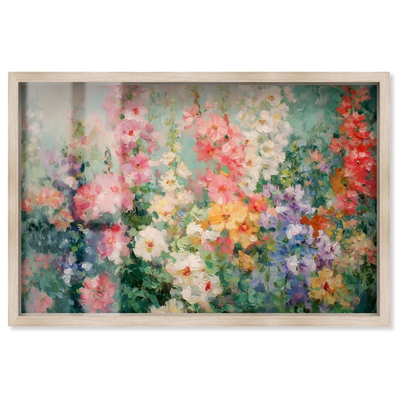 Hazy Meadow II Shadowbox Print Pink Floral Wall Art by Art Remedy ...