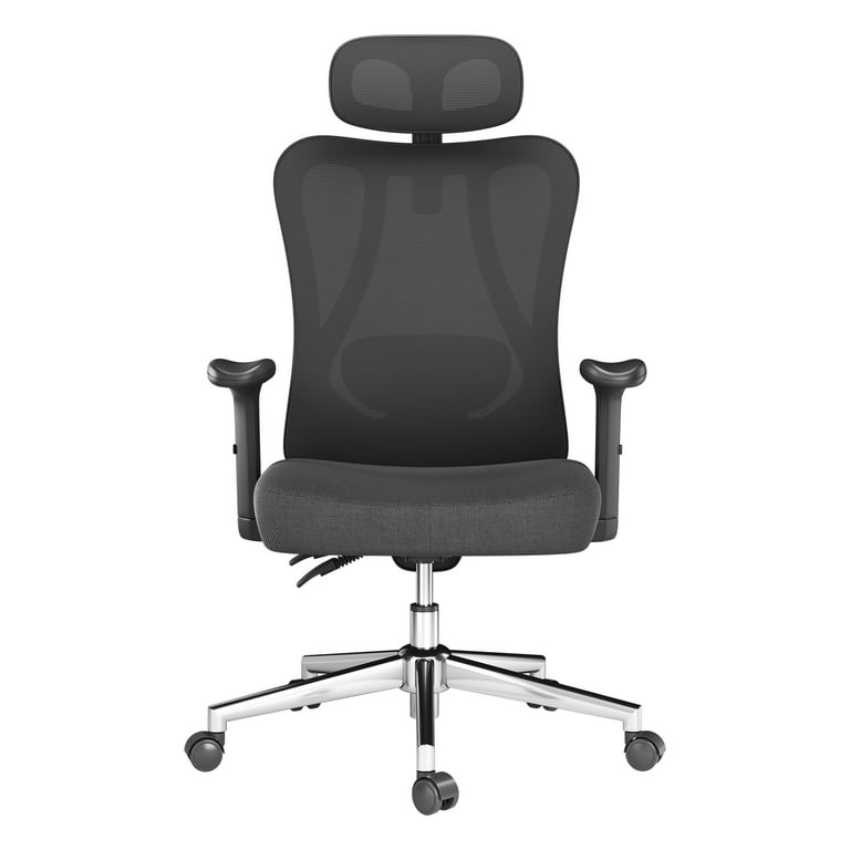Hbada Ergonomic Office Chair Rotating Up Down Lumbar Support Large Angle Tilt Back 2D Adjustable Armrests Headrest Mesh Computer Desk Chair