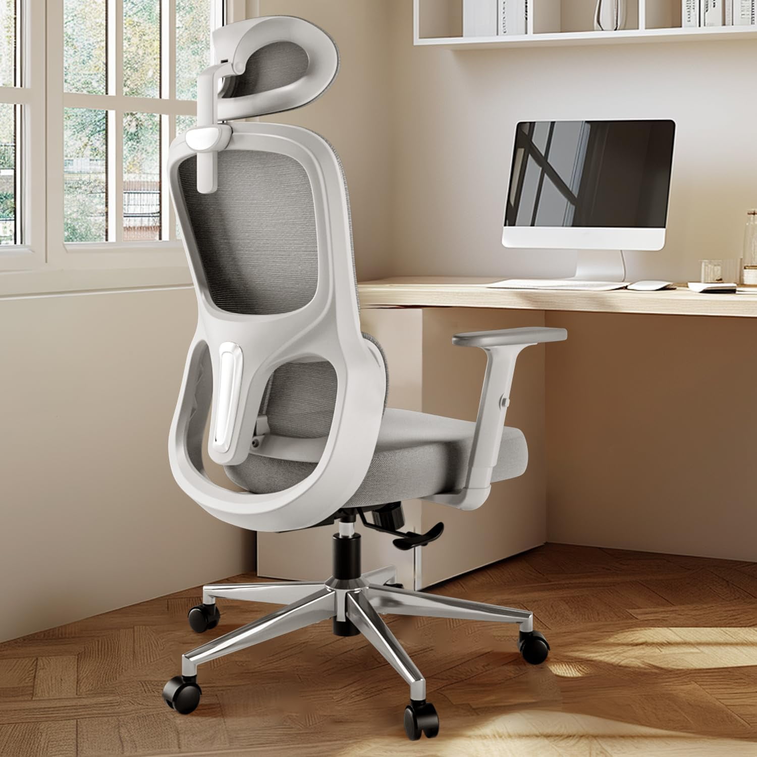 Hbada P2 Air Ergonomic Office Chair, Computer Chair with 3D Adjustable Lumbar Support ...