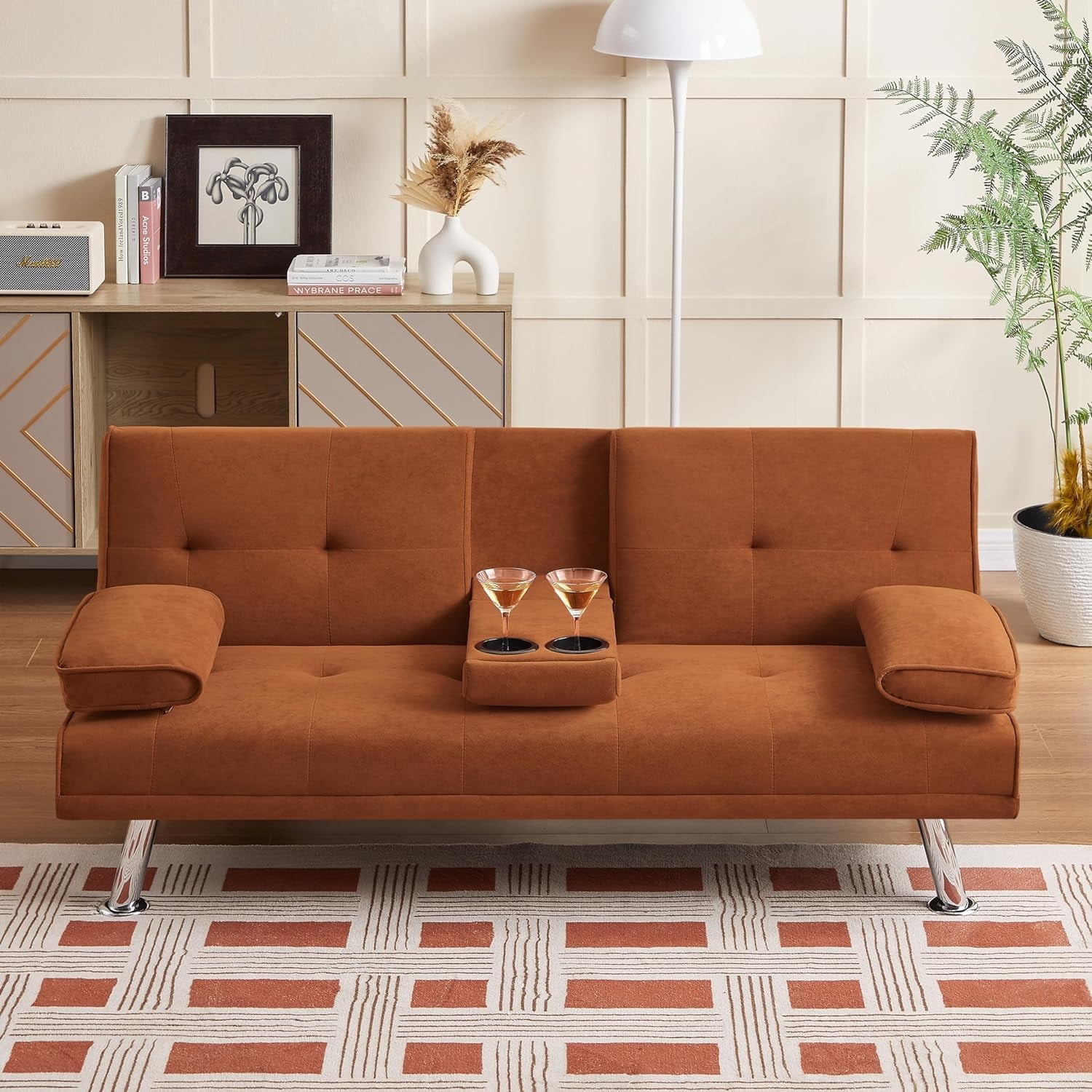 Hbaid Futon Sofa Bed Modern Folding Futon Set Convertible Recliner ...