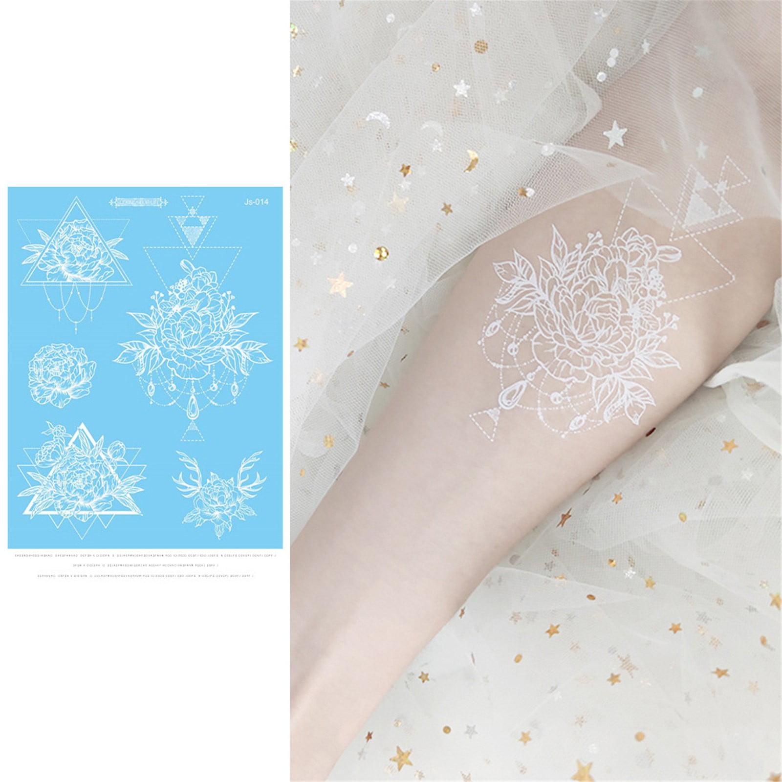 Hbdhejl Black Temporary Tattoos For Women Girls Lace Tattoo Stickers ...