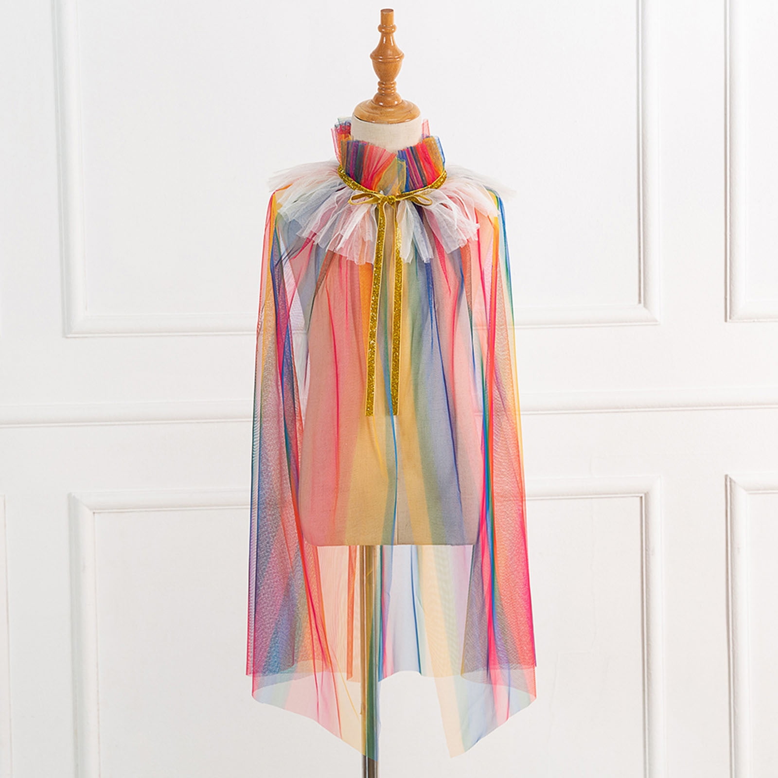 Bysome Coat For Girls Lace Up Cape Party Robe Kids Tulle Princess Cloak ...