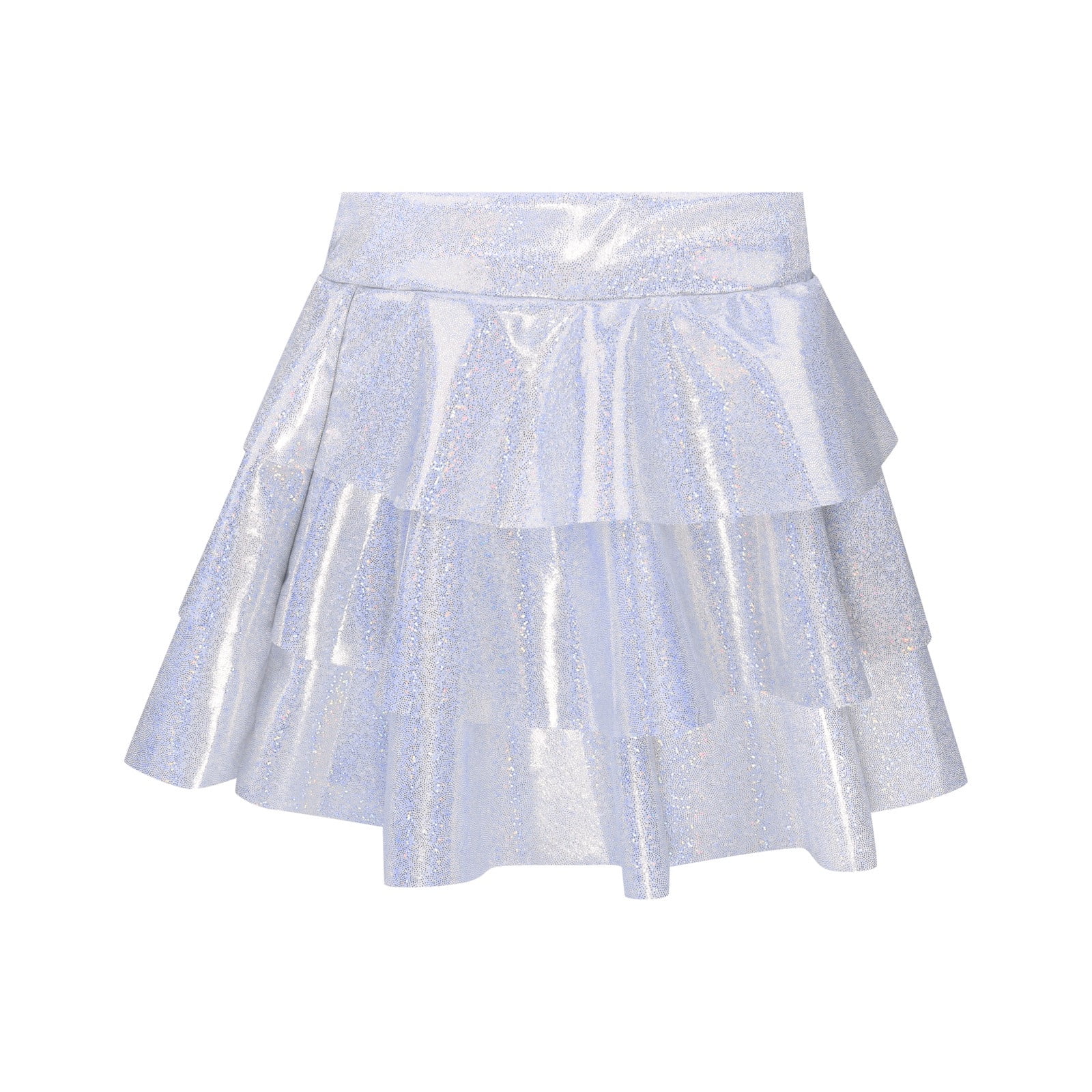 Bysome Cute Skirts For Girls Girls Metallic Skirt 3 Layer Ruffle Skirt ...
