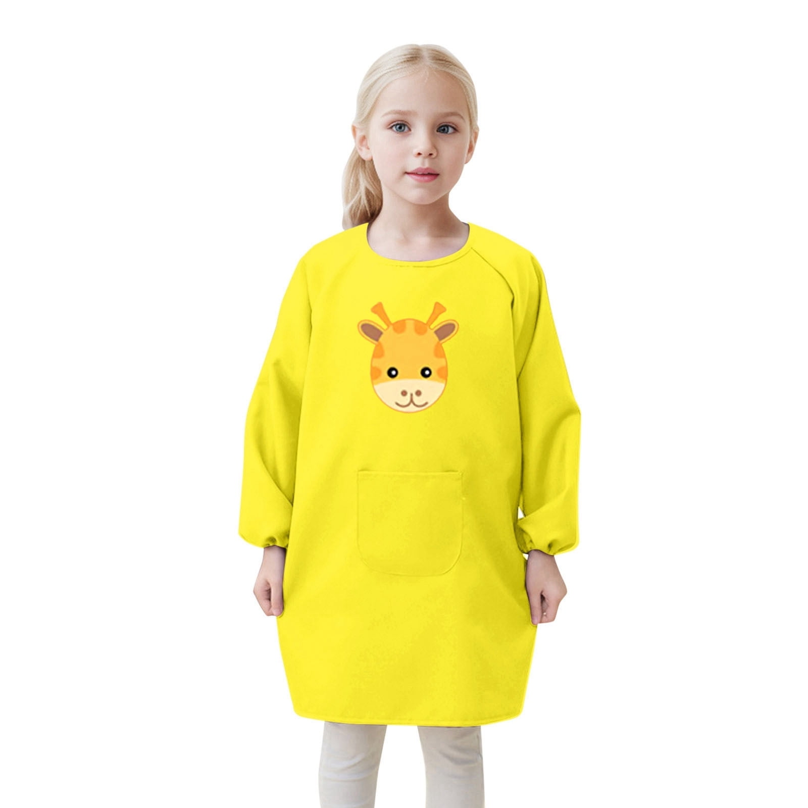 Hbdhejl Kid Art Smock Apron With Pocket For Children Artist Painting ...