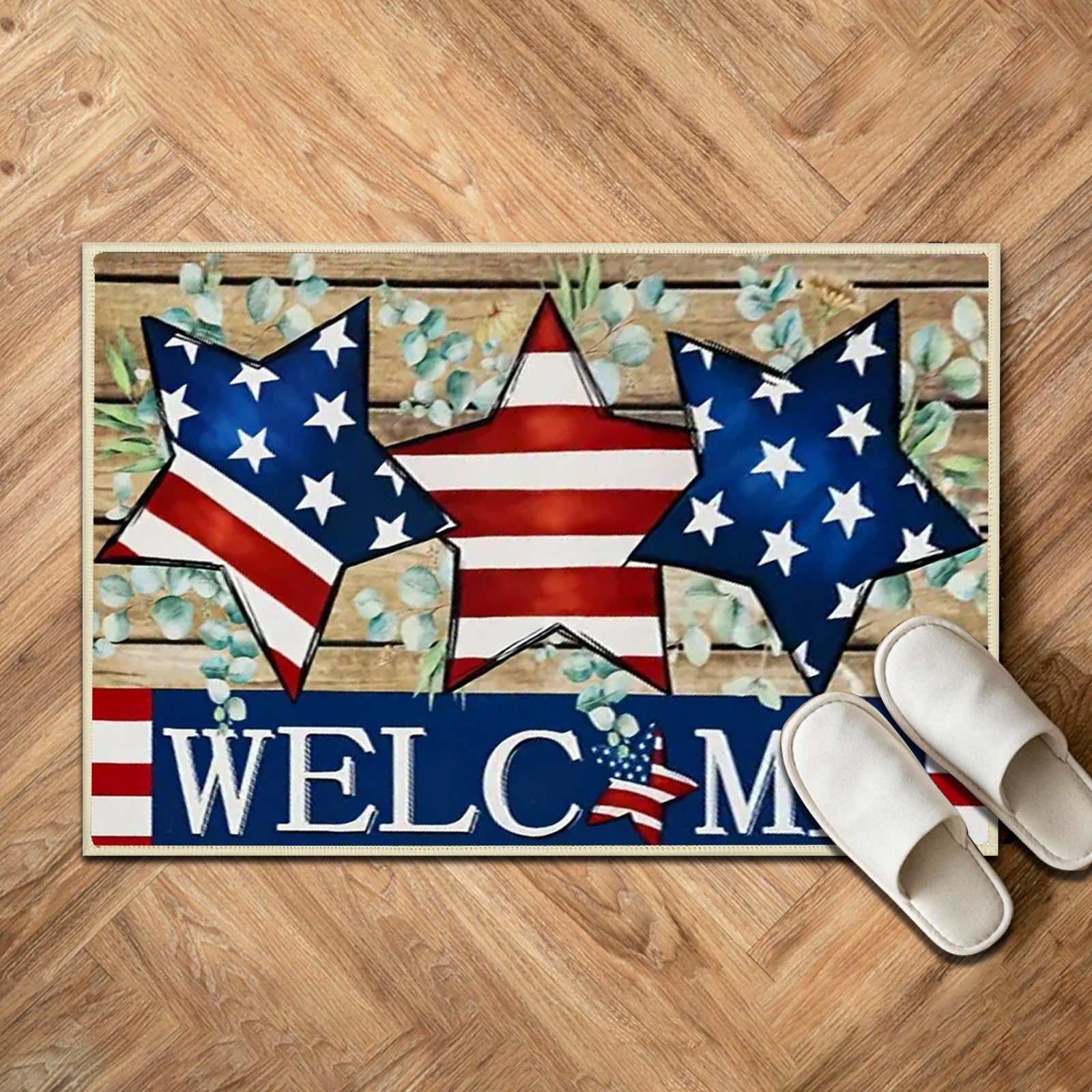 Bysome Mat Rug Independence Day Plush Floor Mat Happy July Color ...