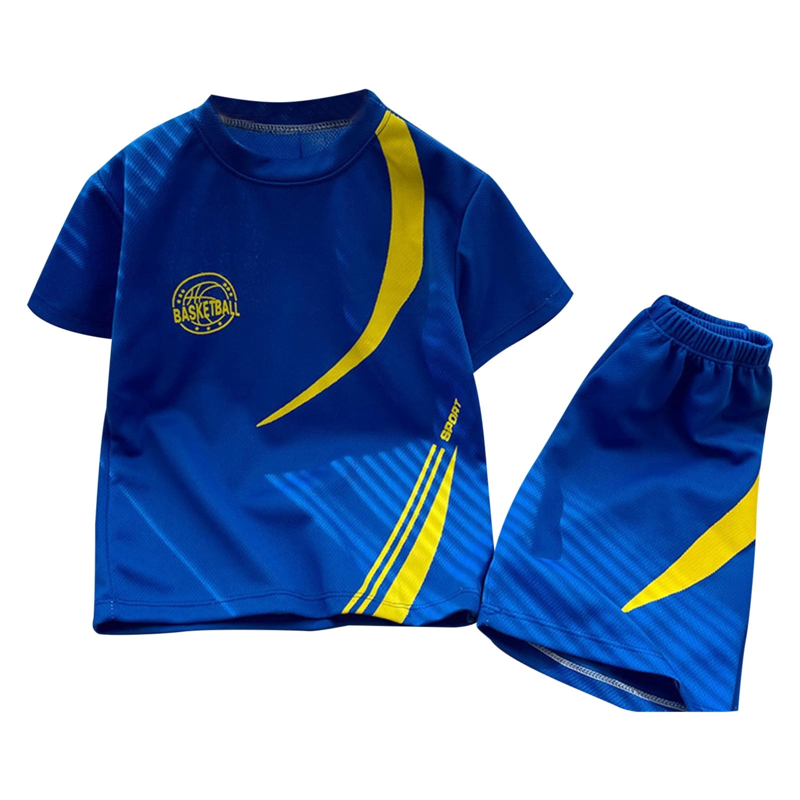 Hbdhejl Outfit Set For Summer Kids Sports Clothes Boys Football Short ...