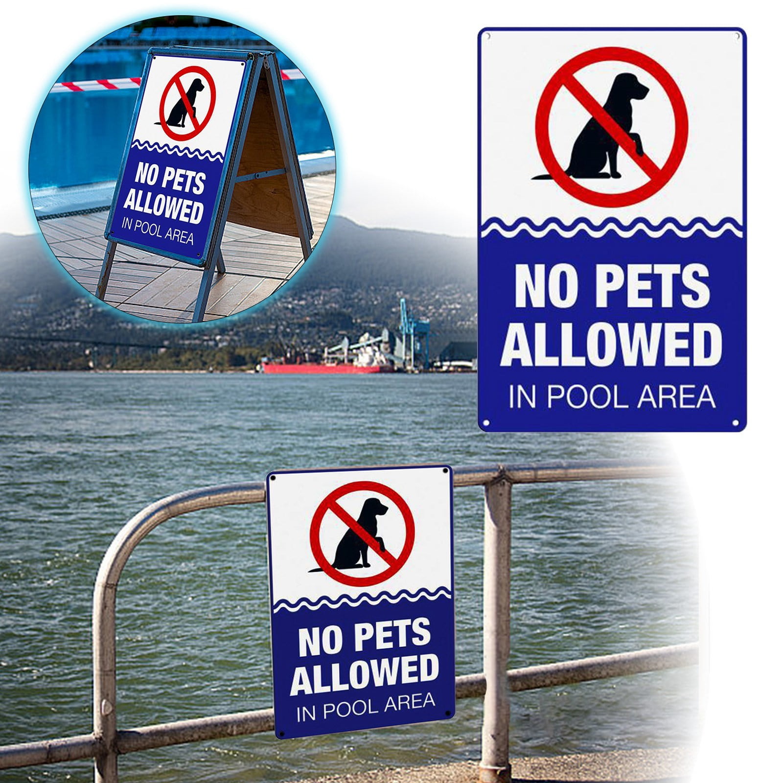 Bysome Swim At Your Own Risk Pool Sign Vintage Funny Plaque Signs For ...