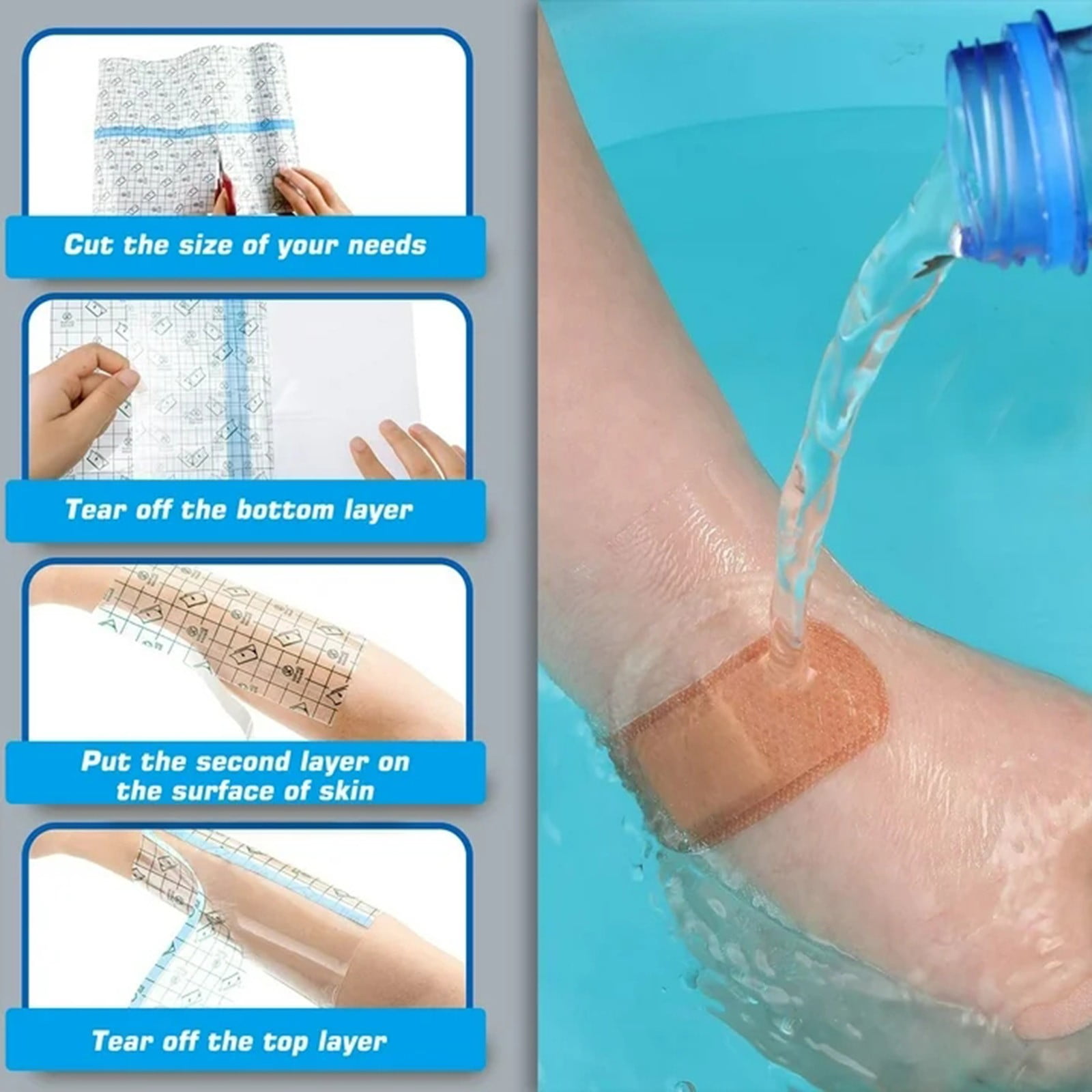 Hbdhejl Transparent Stretch Bandage Water Proof Bandage Clear Bandages ...