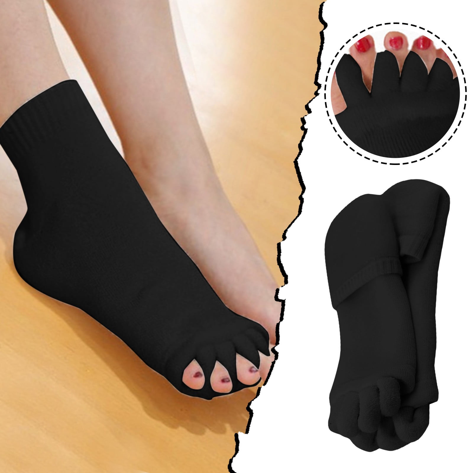 Hbdhejl Yoga Five Toe Socks For Women Toe Separated Socks For ...