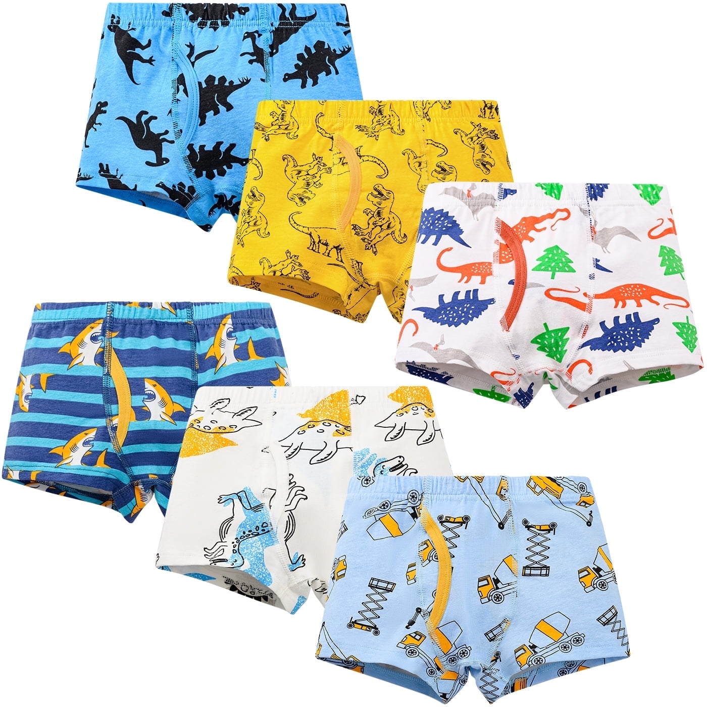 Hbhpov Toddler Boys'Boxers Breathable Dinosaur Underpants, 6-Pack ...