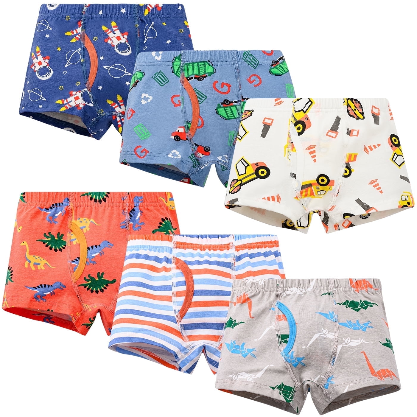Hbhpov Toddler Boys'Boxers Breathable Dinosaur Underpants, 6-Pack ...