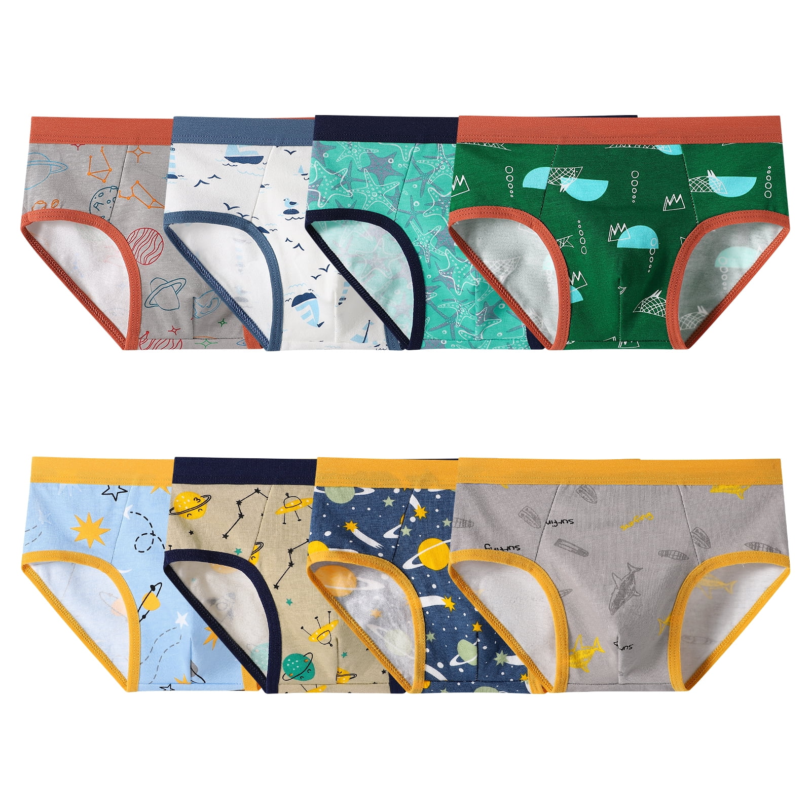 Hbhpov Toddler Boys Underwear, Cotton Briefs, 8 Pack, Sizes 3T-10T - Walmart.com