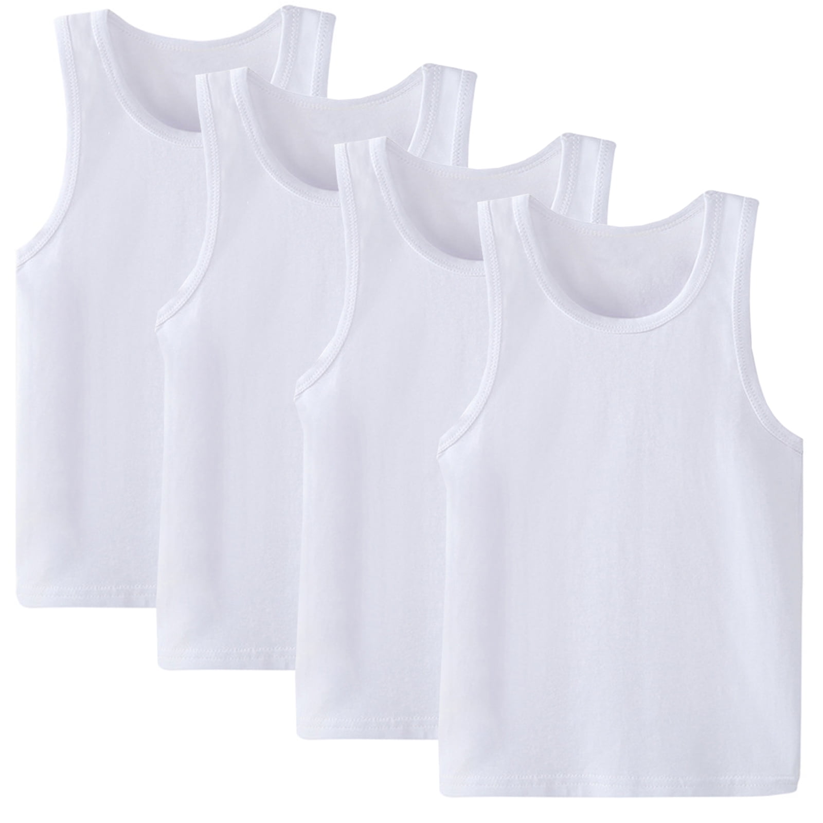 Hbhpov Toddler Girls' Undershirts，Cotton Layering Tank Tops，4 Pack ...