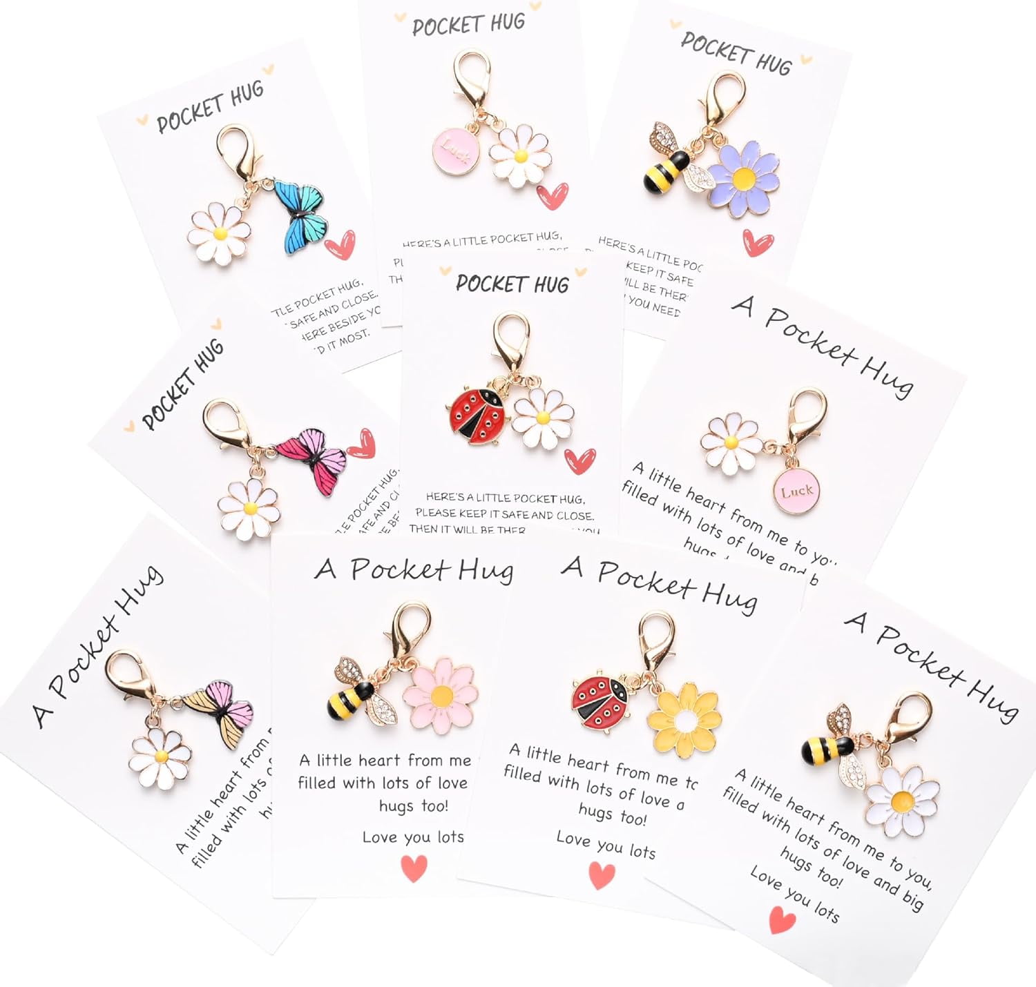 Hbtdoern Crafted by Hand-5/10/20 Sets Hug Favors, DIY Pocket Hug Card ...