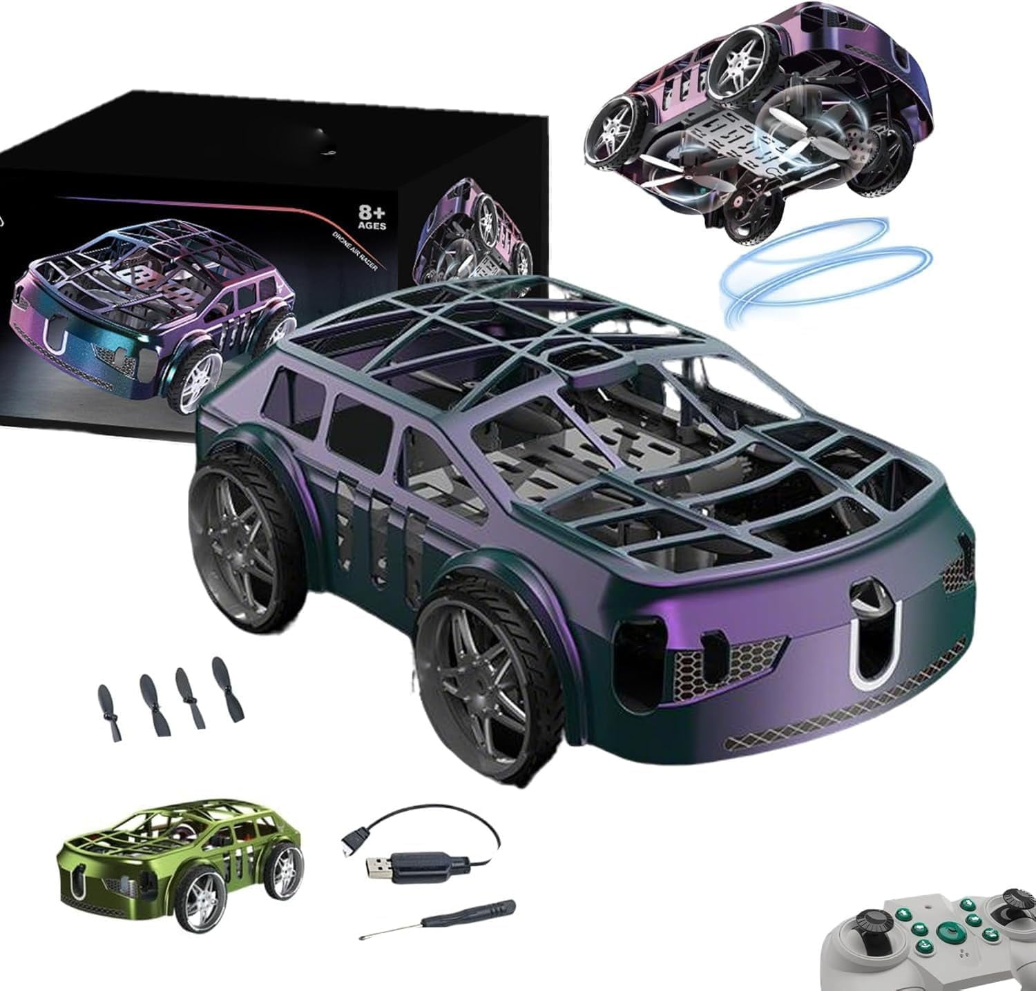Hbtdoern Flying Car Toy, Flying Remote Control Car, 2 in 1 Flying RC ...