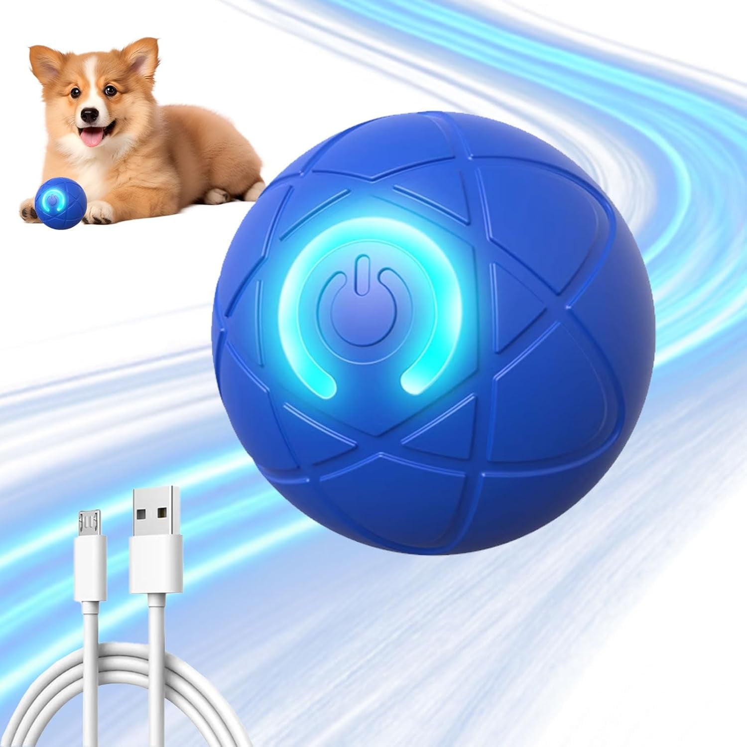 Hbtdoern Interactive Dog Toys Balls, 2025 New Automatic Rolling Shaky ...