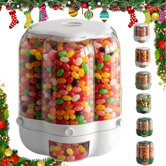 Hbtdoern Multi Candy Dispenser Carousel, Christmas Multiple Slots, 6 ...