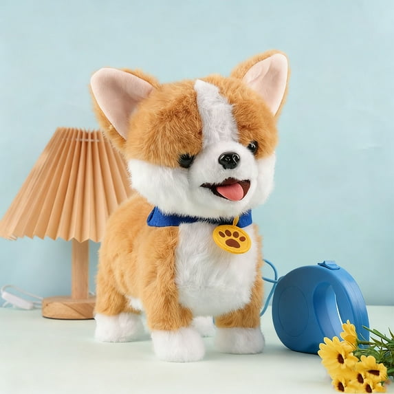 Hbtdoern Realistic Lifelike Robot Dog Plush, Interactive Puppy with ...