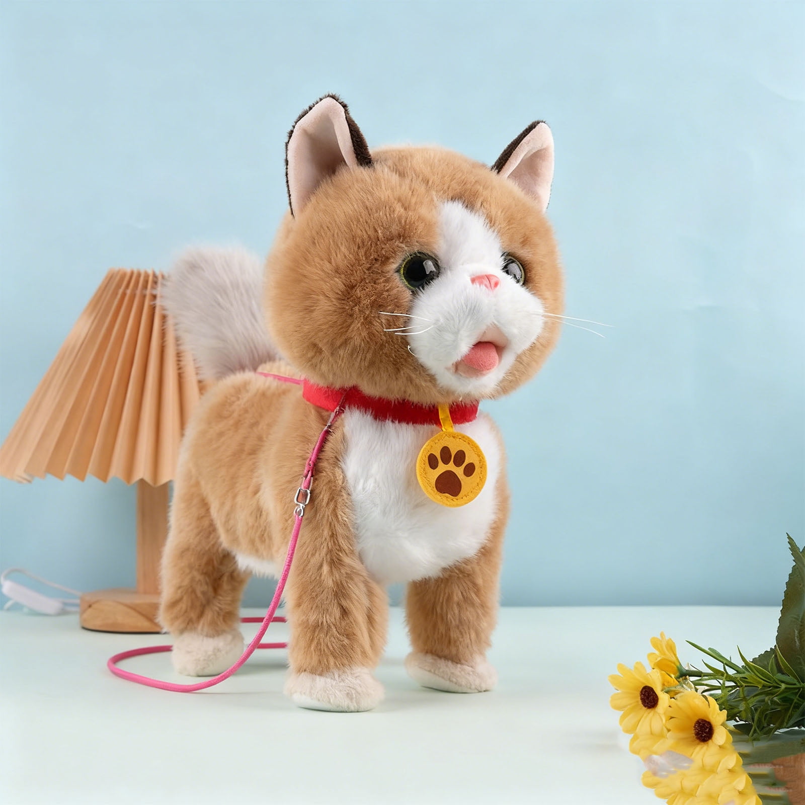 Hbtdoern Realistic Lifelike Robot Dog Plush, Interactive Puppy with ...