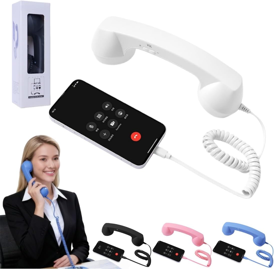 Hbtdoern Retro Phone Handset 2026 New Wired Type-C/Bluetooth 5.0 ...