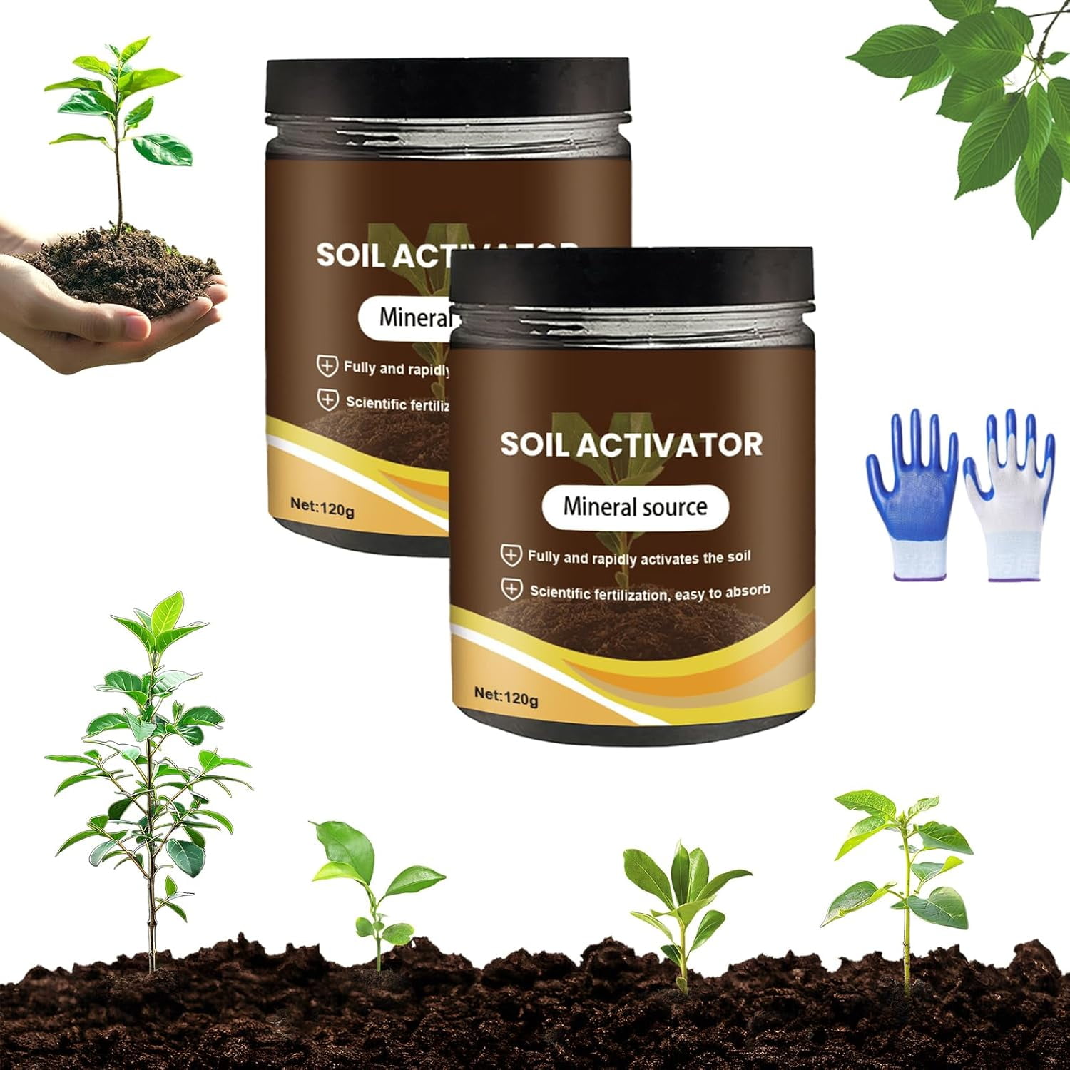 Hbtdoern Soil Pro Activator & Plant Fertilizer,120g Professional Bone ...