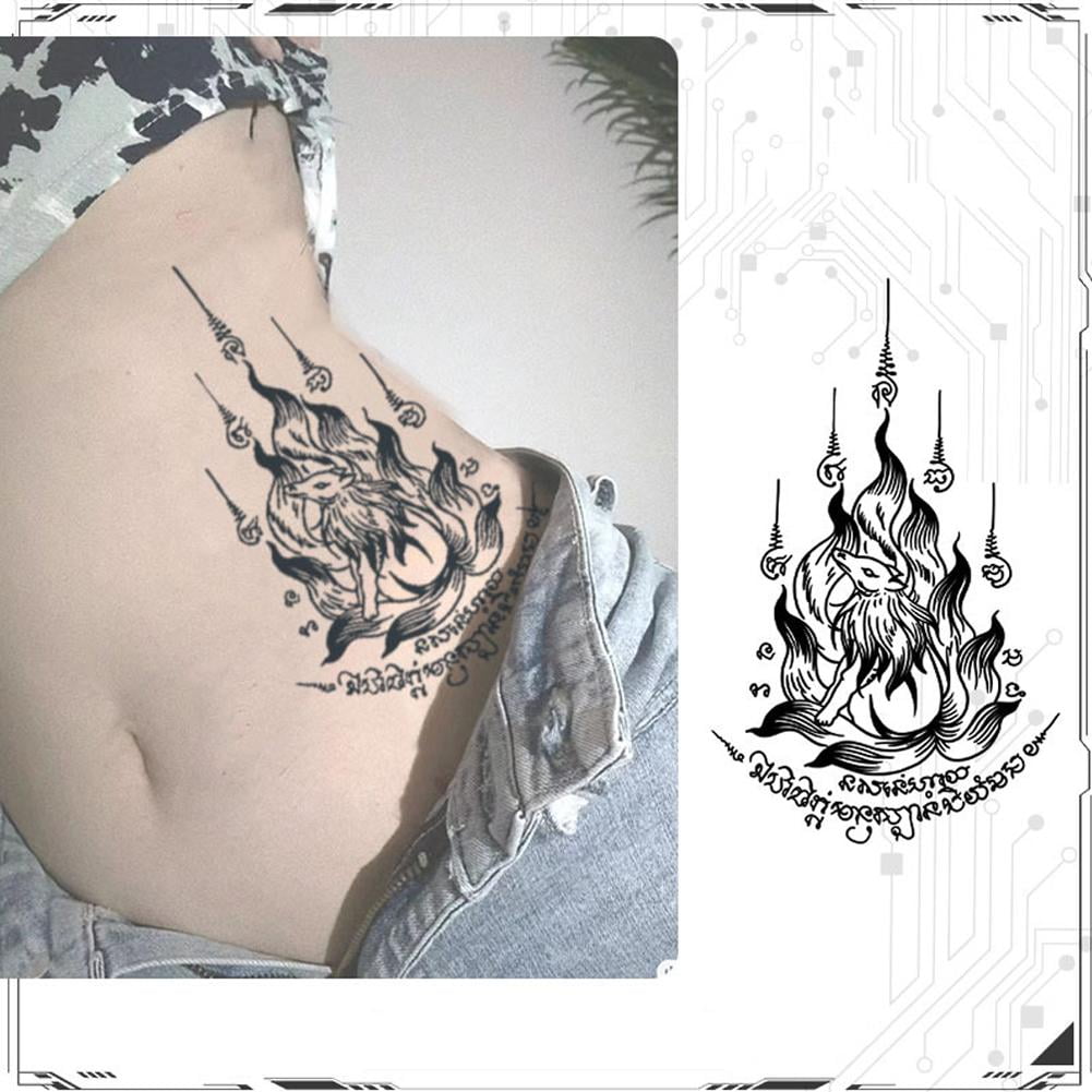 Hc-701 Thai Bible Half Arm Tattoo Sticker Herbal Juice Tattoo Sticker ...