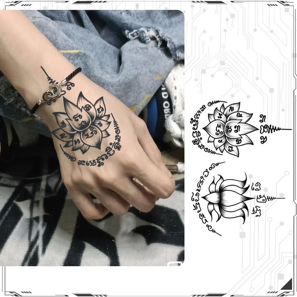 Hc-702 Thai Bible Half Arm Tattoo Sticker Herbal Juice Tattoo Sticker ...