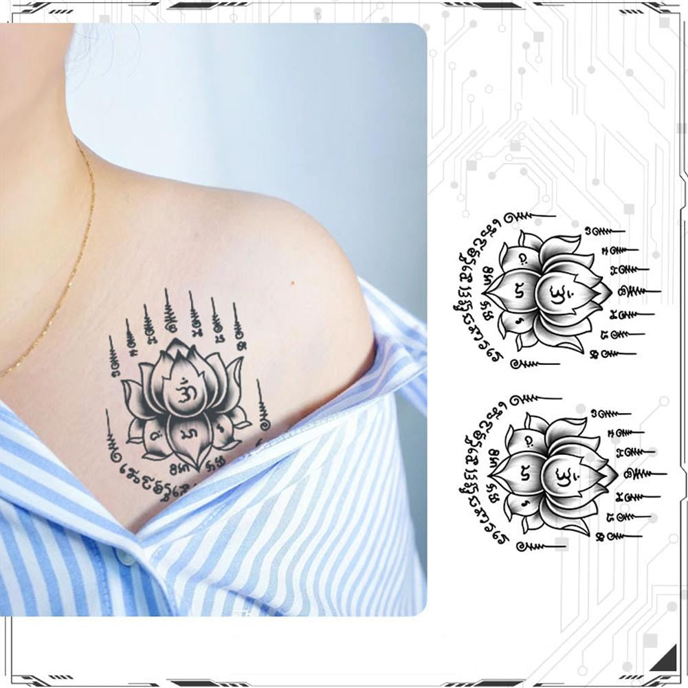 Hc-705 Thai Bible Half Arm Tattoo Sticker Herbal Juice Tattoo Sticker ...